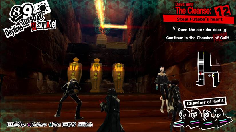 Futaba Tomb Palace walkthrough and Cognitive Wakaba Isshiki boss, Persona 5