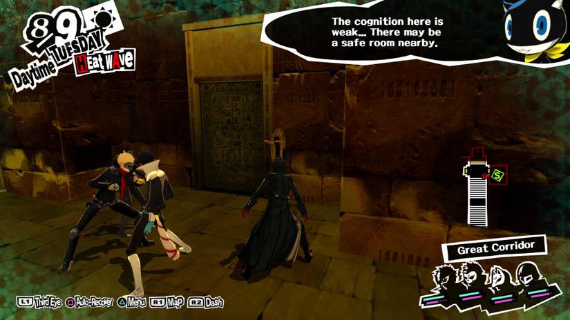 Futaba Tomb Palace walkthrough and Cognitive Wakaba Isshiki boss, Persona 5