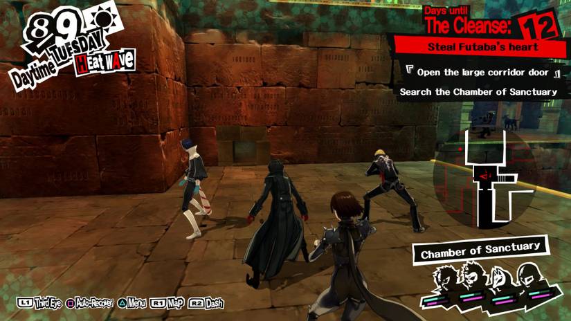 Futaba Tomb Palace walkthrough and Cognitive Wakaba Isshiki boss, Persona 5