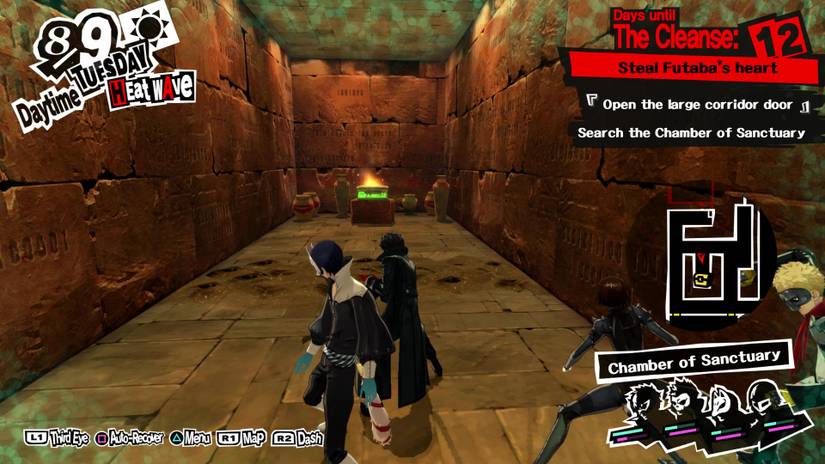 Futaba Tomb Palace walkthrough and Cognitive Wakaba Isshiki boss, Persona 5