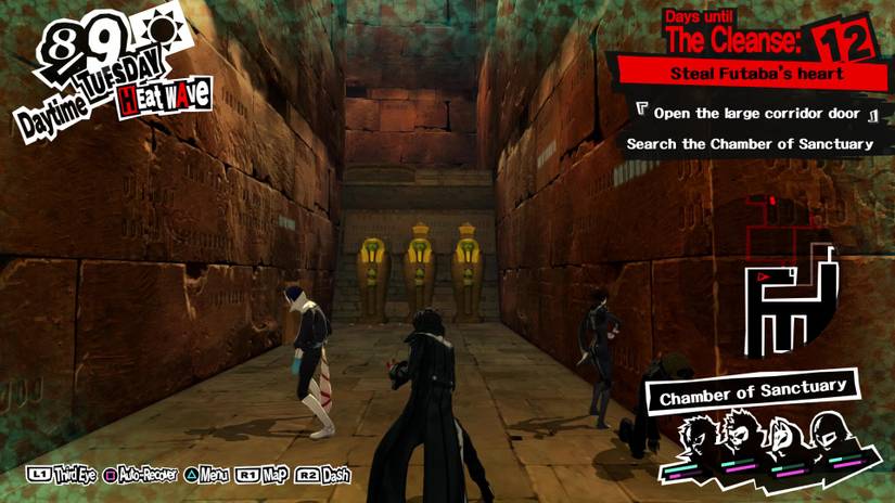 Futaba Tomb Palace walkthrough and Cognitive Wakaba Isshiki boss, Persona 5