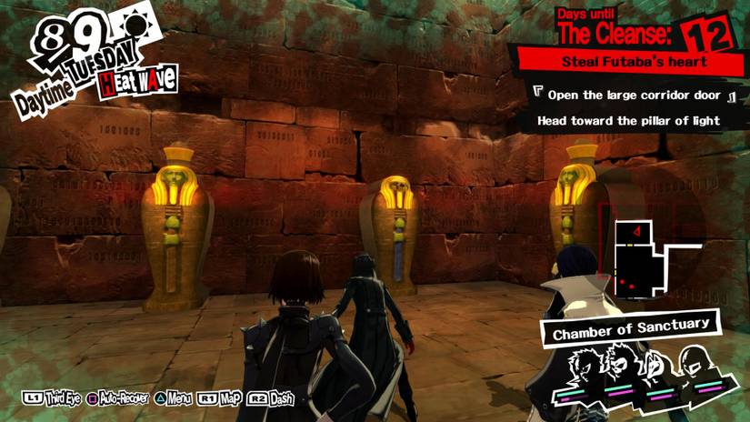 Futaba Tomb Palace walkthrough and Cognitive Wakaba Isshiki boss, Persona 5