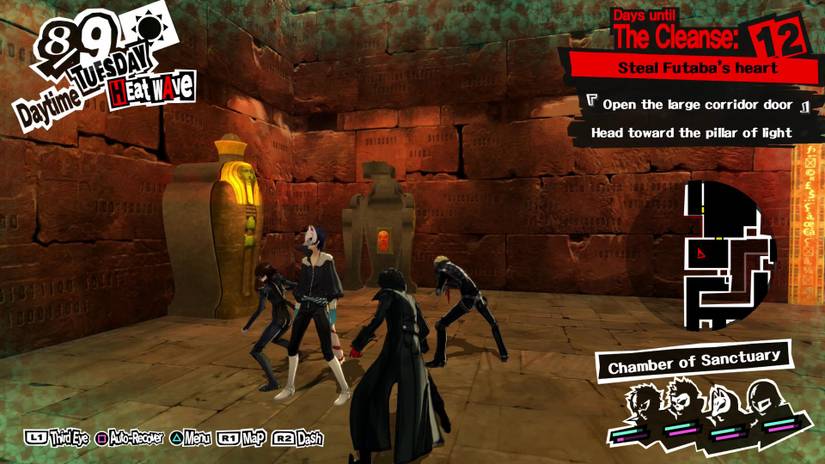 Futaba Tomb Palace walkthrough and Cognitive Wakaba Isshiki boss, Persona 5