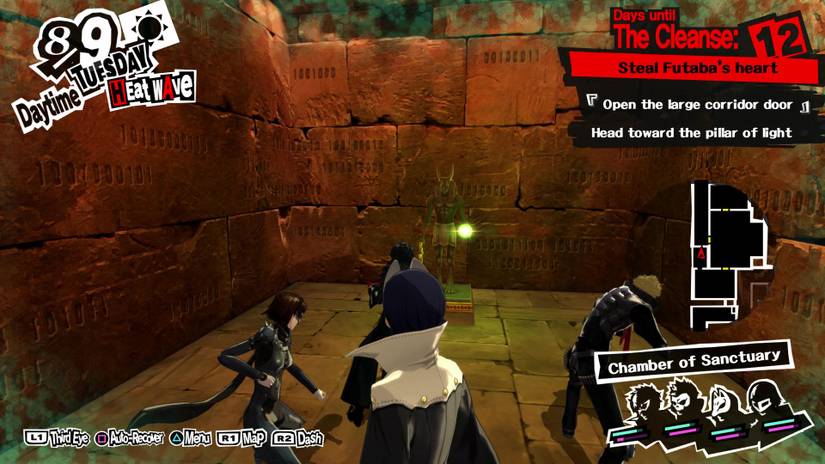 Futaba Tomb Palace walkthrough and Cognitive Wakaba Isshiki boss, Persona 5
