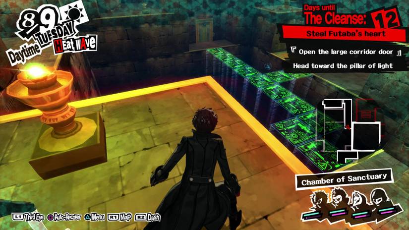 Futaba Tomb Palace walkthrough and Cognitive Wakaba Isshiki boss, Persona 5