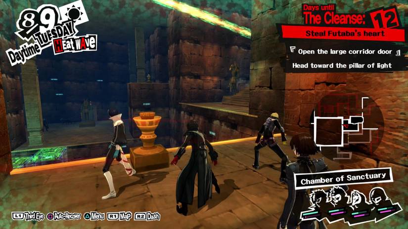 Futaba Tomb Palace walkthrough and Cognitive Wakaba Isshiki boss, Persona 5