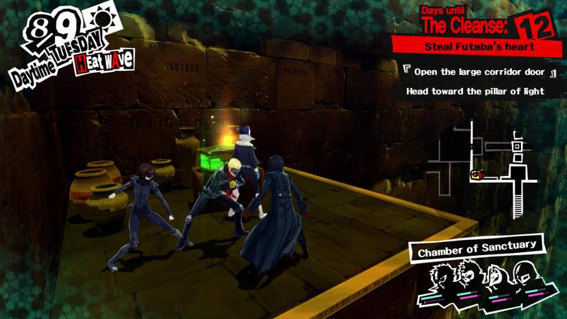 Futaba Tomb Palace walkthrough and Cognitive Wakaba Isshiki boss, Persona 5