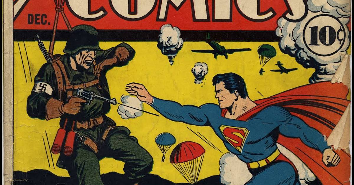 superman punch comic panel