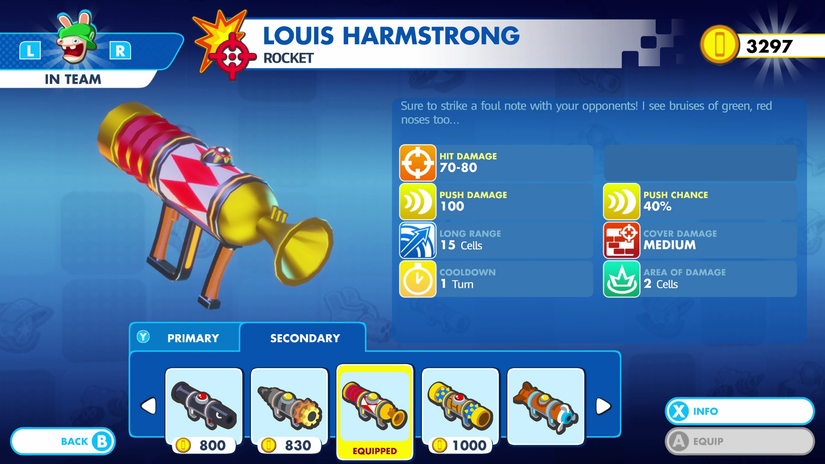 Mario + Rabbids Kingdom Battle weapons guide