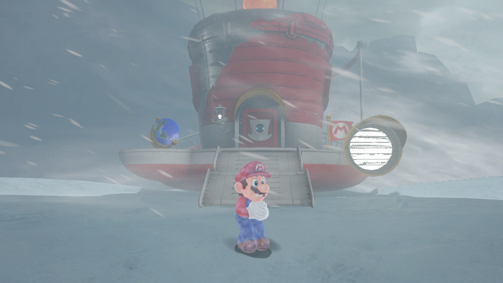cloud blowing wind mario