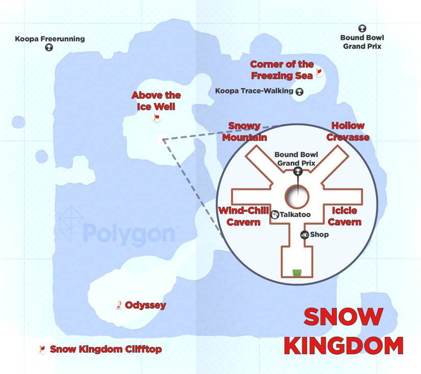 Super Mario Odyssey guide: Snow Kingdom all power moon locations